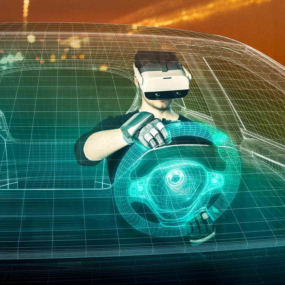 SenseGlove Nova Blue | Haptic Virtual Reality Gloves | Knoxlabs